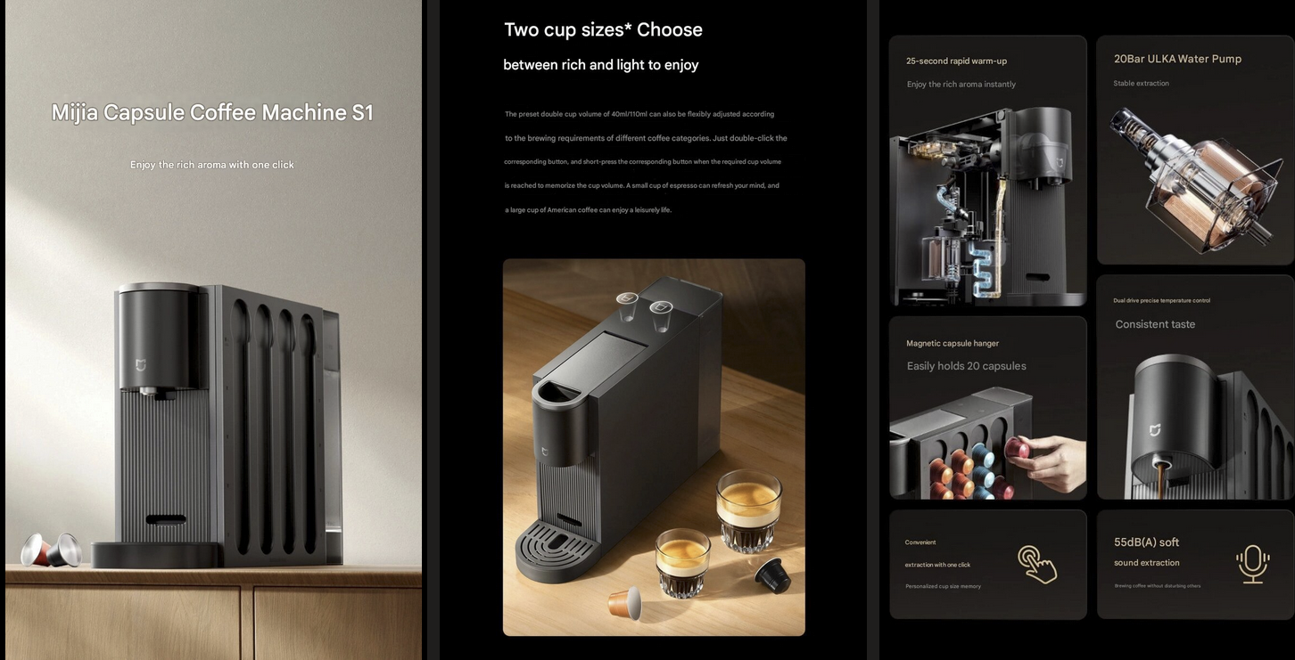 Xiaomi Unveils the Mijia Capsule Coffee Maker S1 - Xiaomi for All